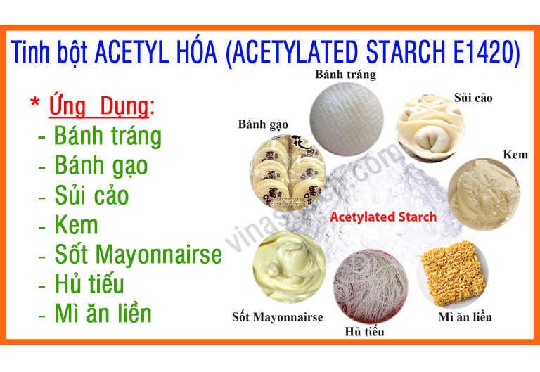 Tinh bột ACETYL HÓA (ACETYLATED STARCH E1420) - Tapioca Starch Import - Export Company